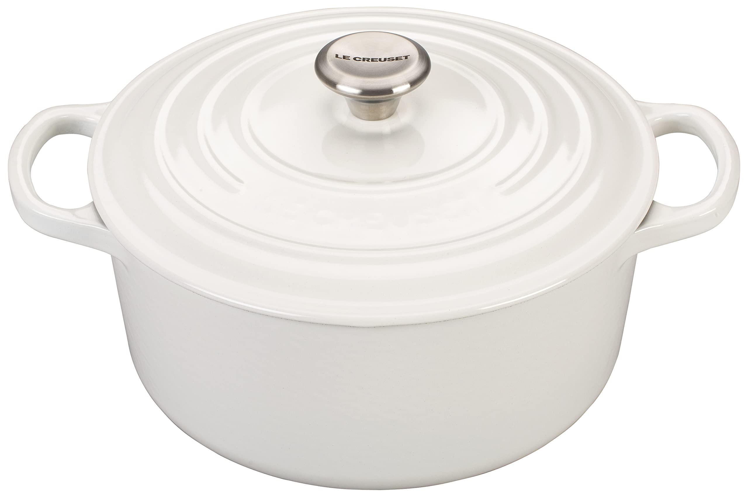 Le Creuset Enameled Cast Iron Signature Round Dutch Oven, 3.5 qt. , White