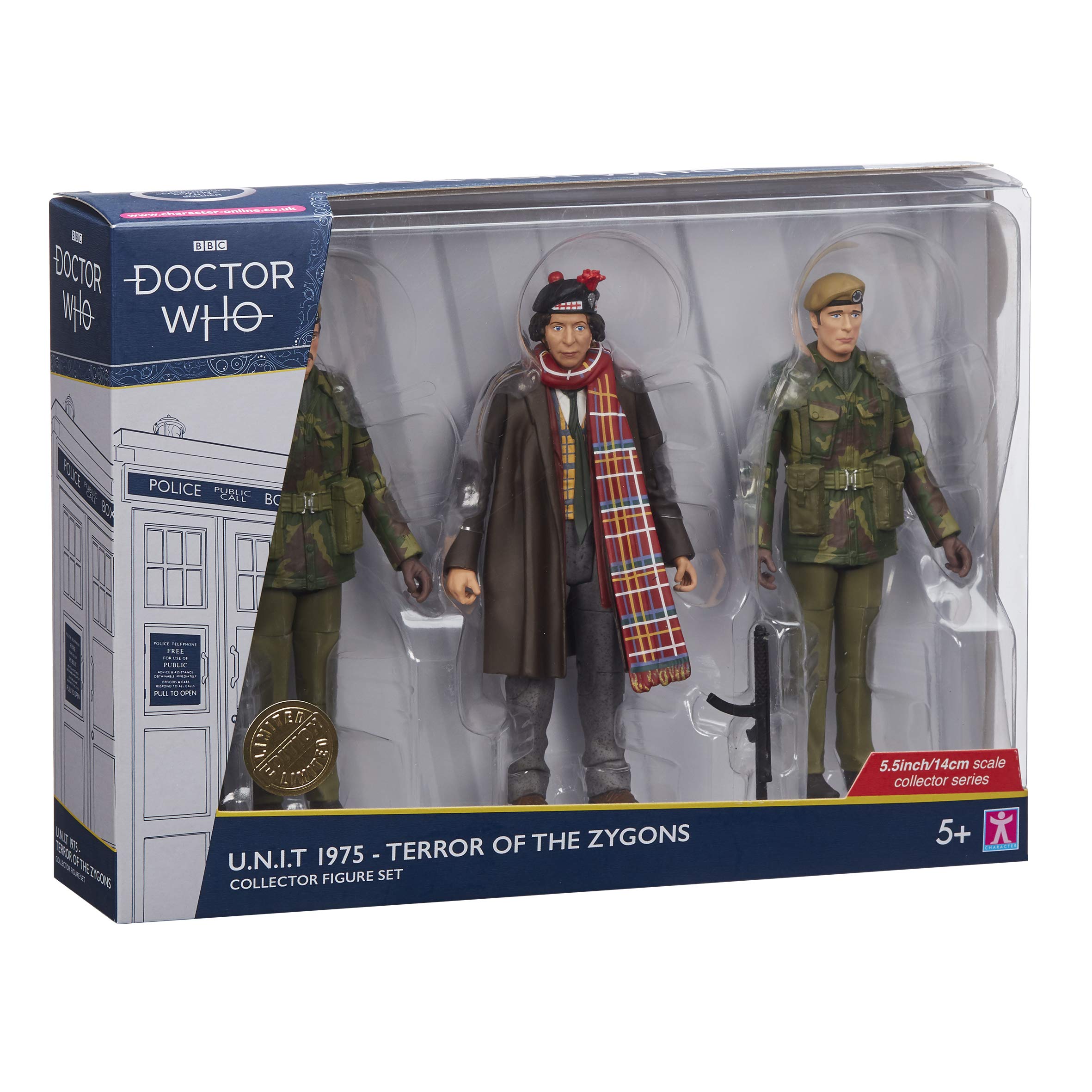 DOCTOR WHO U.N.I.T 1975 Terror of The Zygons Collector Figure Set