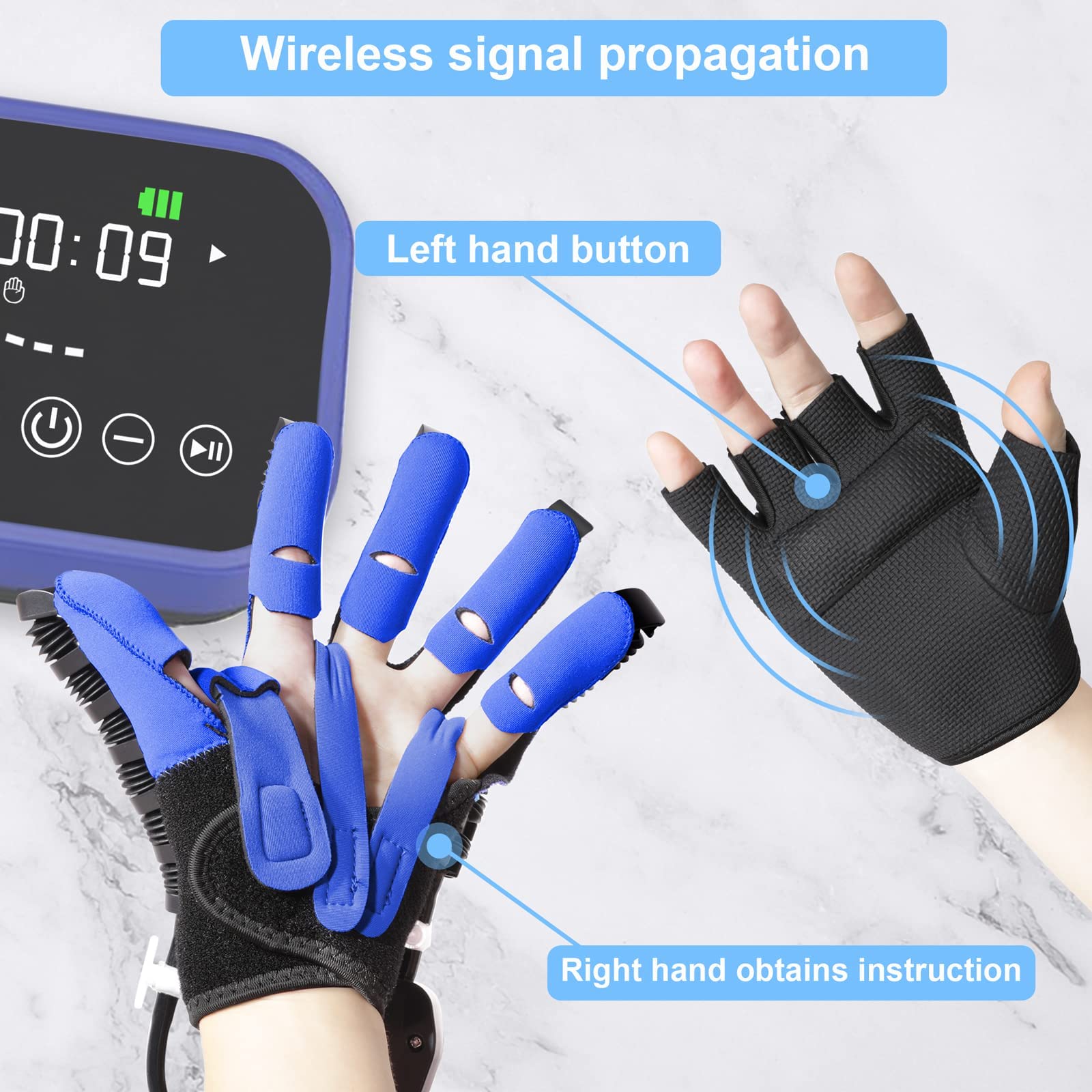 Finger and hand training function workout recovery machine,Therapeutic rehabilitative gloves,Hemiplegia stroke paralysis arthritic patient physical reabilitech therapy,Robotic gloves rehabilitator