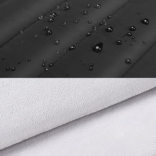 MOSISO Puffy Laptop Sleeve Compatible with MacBook Air/Pro, 13-13.3 inch Notebook, Compatible with MacBook Pro 14 inch 2023-2021 A2779 M2 A2442 M1, Polyester Horizontal Bag Cover with Small Case,Black