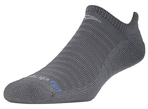 Drymax Running Lite-Mesh No Show Tab (Graphite Heathered, Large)