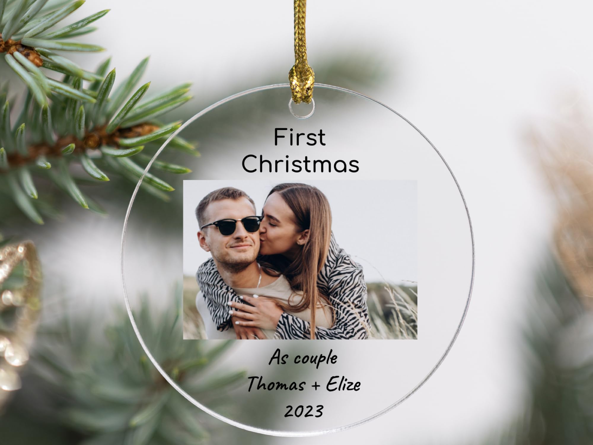 CUSTOM PHOTO ORNAMENT, Christmas Photo Ornament, Personalized Christmas Ornament, Tree Decoration Picture