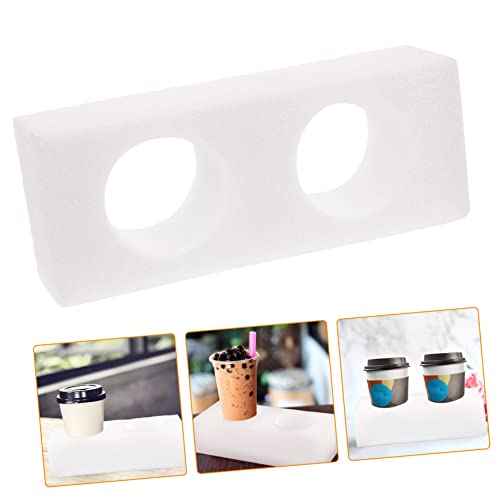 Didiseaon 4 pcs Takeaway Cup Holder can Carrier Coffee Mug Holder Floating Drink Holder for Pool Disposable Drink Carrier Coffee Drinks Drink take Dish Rack White epe Pearl Cotton