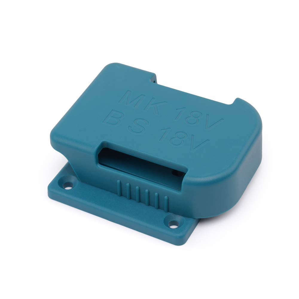 Ecarke 10 pcs ABS Battery Mounts for Makida&Bosch 14.4/18V Battery and Machine Storage Holder Shelf Rack Stand Slots Battery(Blue)