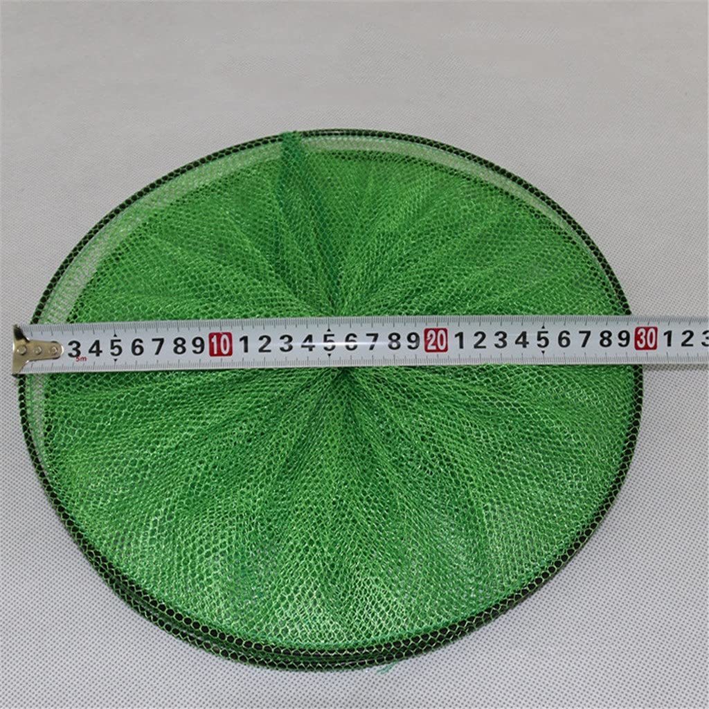 FZZDP 2 Layers Portable Fishing Net Fish Shrimp Mesh Cage Cast Net Fishing Trap Network Foldable Fishing Net Tackle 50 X 30cm