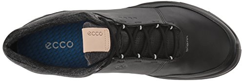 ECCO Men's Biom Hybrid 3 Gore-Tex Golf Shoe, Black/Bermuda Blue Yak Leather, 9-9.5