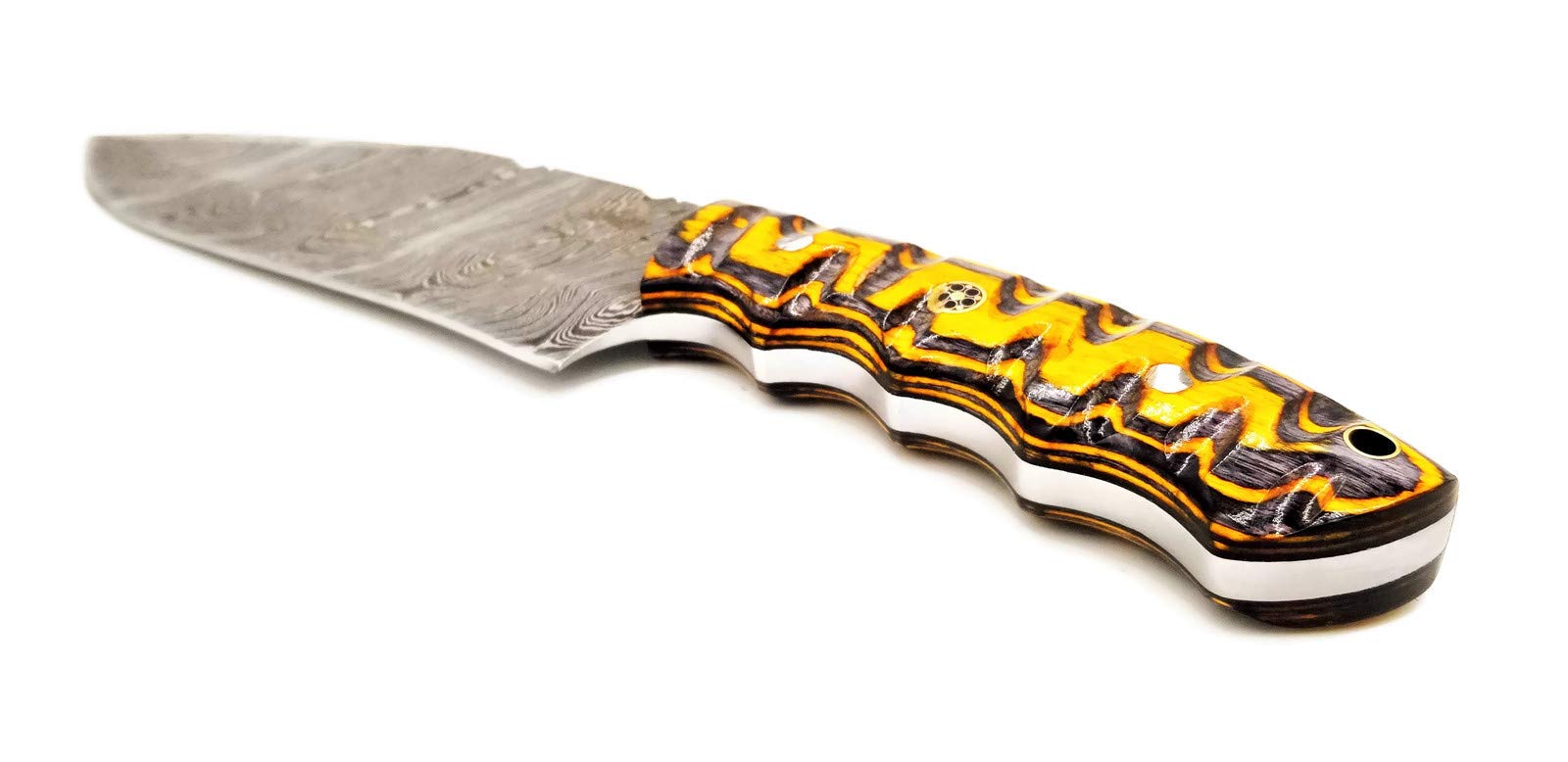 DKC-6011 MIRAGE Damascus Steel Hunting Knife DKC Knives 12oz 10.5" Long 5.75" Blade Nomano Series