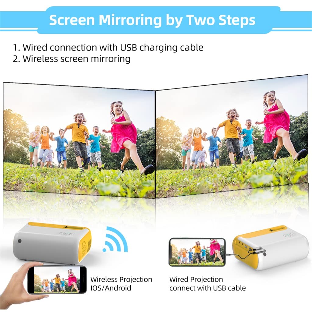 FZZDP Projector P80 Support 1080p 3800 Mini Projector Home Cinema Movie LED Projetor