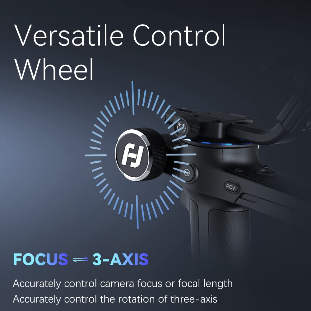 FeiyuTech Official SCORP-C Camera Stabilizer,3-Axis Handheld Gimbal for DSLR and Mirrorless Camera,5.5lbs Payload,Sony,Canon,Panasonic,Lumix,Nikon,Fujifilm,Grip,Lightweight,Button Control
