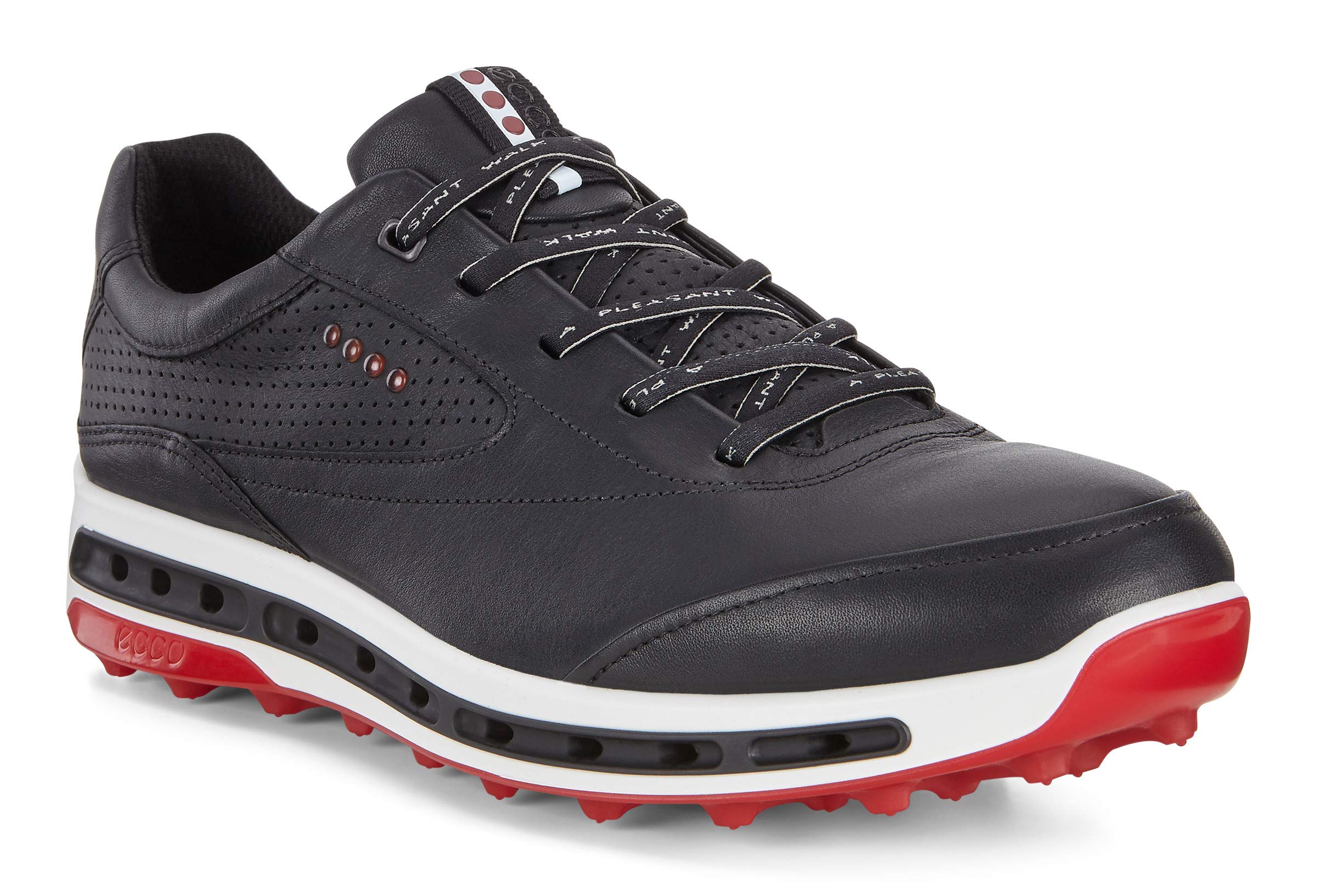 ECCO Men's Cool Pro Gore-TEX Golf Shoe, Black/Brick, 9-9.5