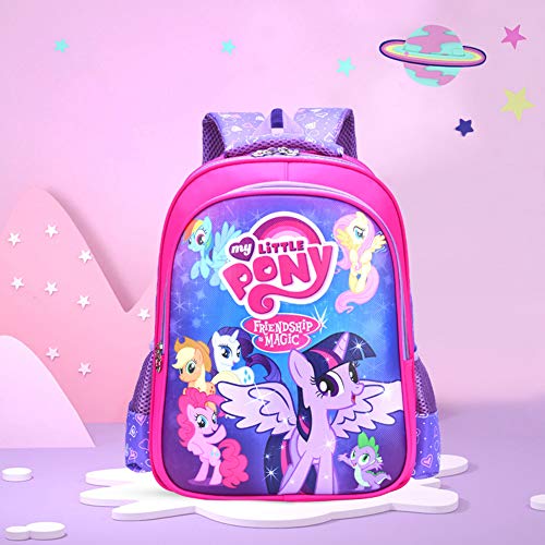 MY L. Pony Backpacks Bookbag Cute Pony Princess Style School Book Waterproof Multi Storey Bags