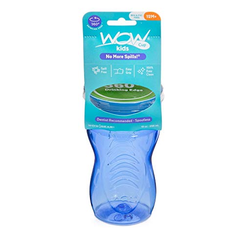 WOW CUP for Kids 360 Sippy Cup, Blue, 10 oz / 296 ml