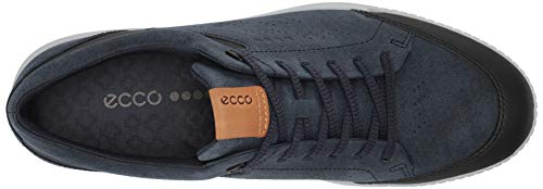 ECCO Men's Street Retro Hydromax Golf Shoe, Marine Camel Nubuck, 6-6.5