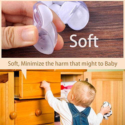 Cunina Corner Protector, 24-Pack Transparent Baby Proofing Safety Corner Edge Guards, Furniture Table Sharp Corner Guard Protectors Bumper for Baby Child Kids