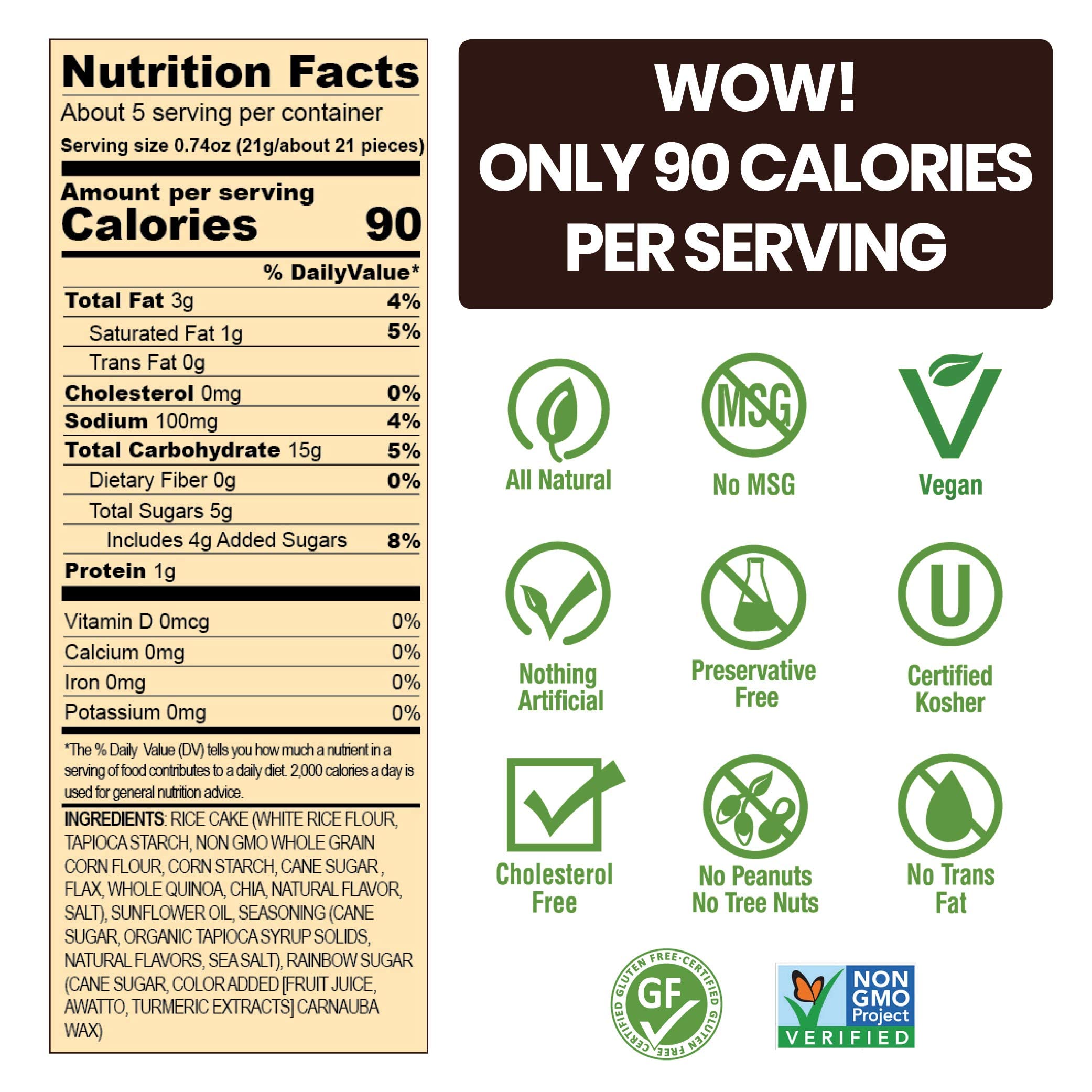 Drizzilicious - 0.74 oz 10 Pack Mini Rice Cake (Birthday Cake)
