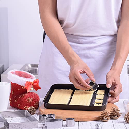 Hemoton 20 Pcs Christmas Baking Cutters Gingerbread House Cookie Cutter Chocolate House Cutter Stainless Steel Cookie Cutter Cookie Molds Christmas Cake Mould Small Cake Mold 3d