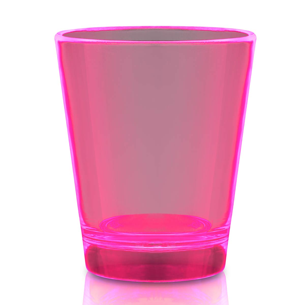 FlashingBlinkyLights 1.5 oz. Neon Pink Glow Shot Glasses, UV Reactive (12 pack)