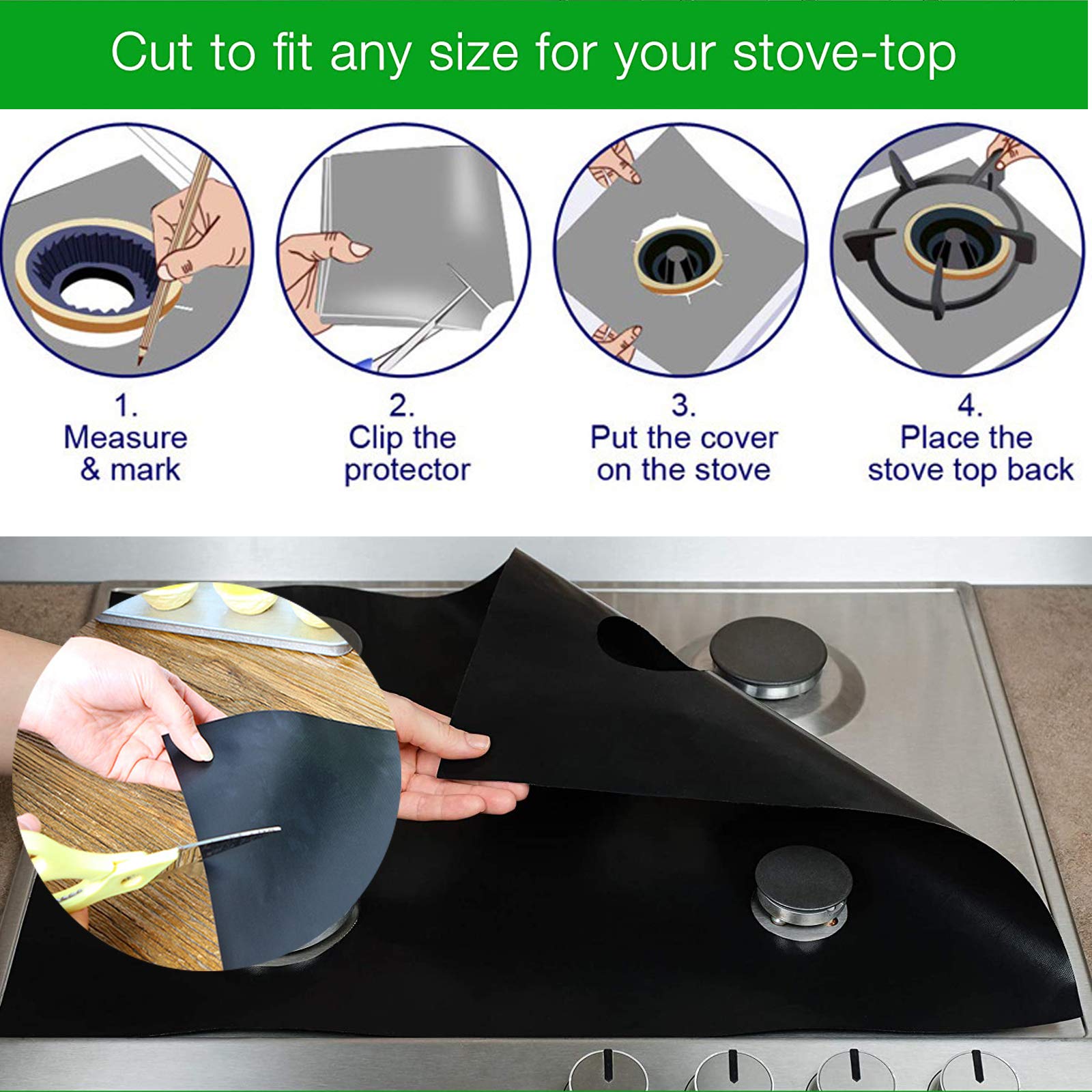 EONHUA Nonstick Oven Liners For Bottom Of Electric Oven BPA PFOA Free Reusable 3 Pack Heavy Duty BBQ Grill Mat Protector Mats For Baking Sheet Toaster Microwave Charcoal