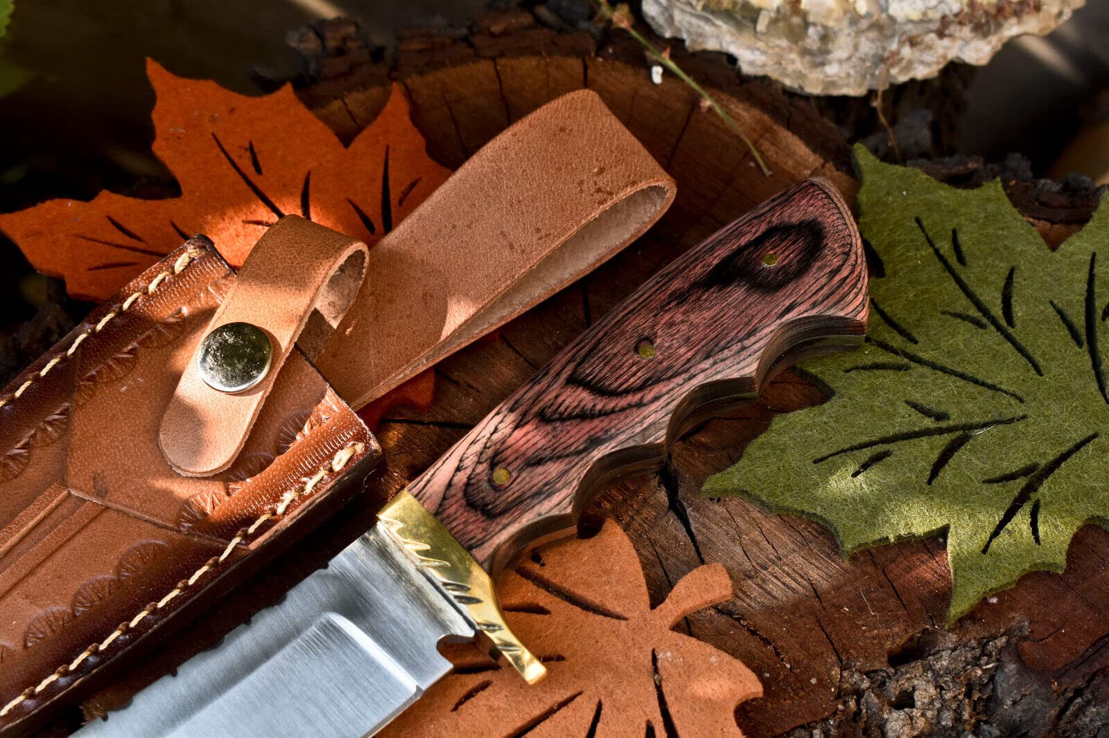 Cutlery Salvation 8.0" Custom Handmade D2 Steel Blade Hunting Knife | Hard Wood