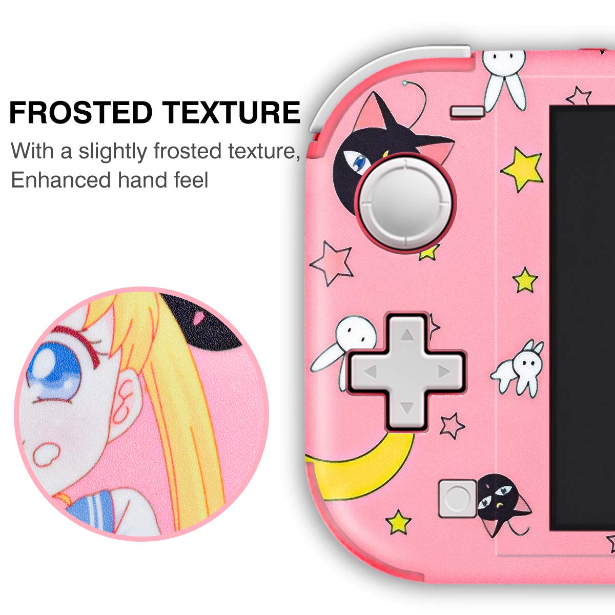 DLseego Switch Lite Skin Cute Girl Pattern Full Wrap Skin Protective Film Sticker Design for Nintendo Switch Lite-Pink