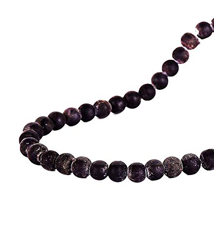 Shaligram Mala Unique and Rare Collection 8mm for Both Purpose One can Wear or for Worshipping 108 Real Shaligram Stones Beads