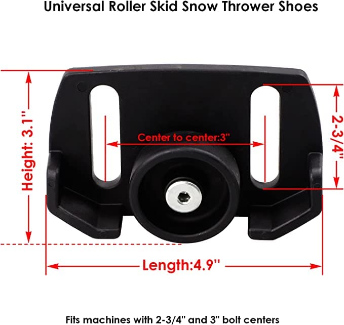 Giltswift Universal Roller Snowblower Skid Shoes 490-241-0038 Fits Most 2 and 3 Stage Snow Throwers with Hardware kit