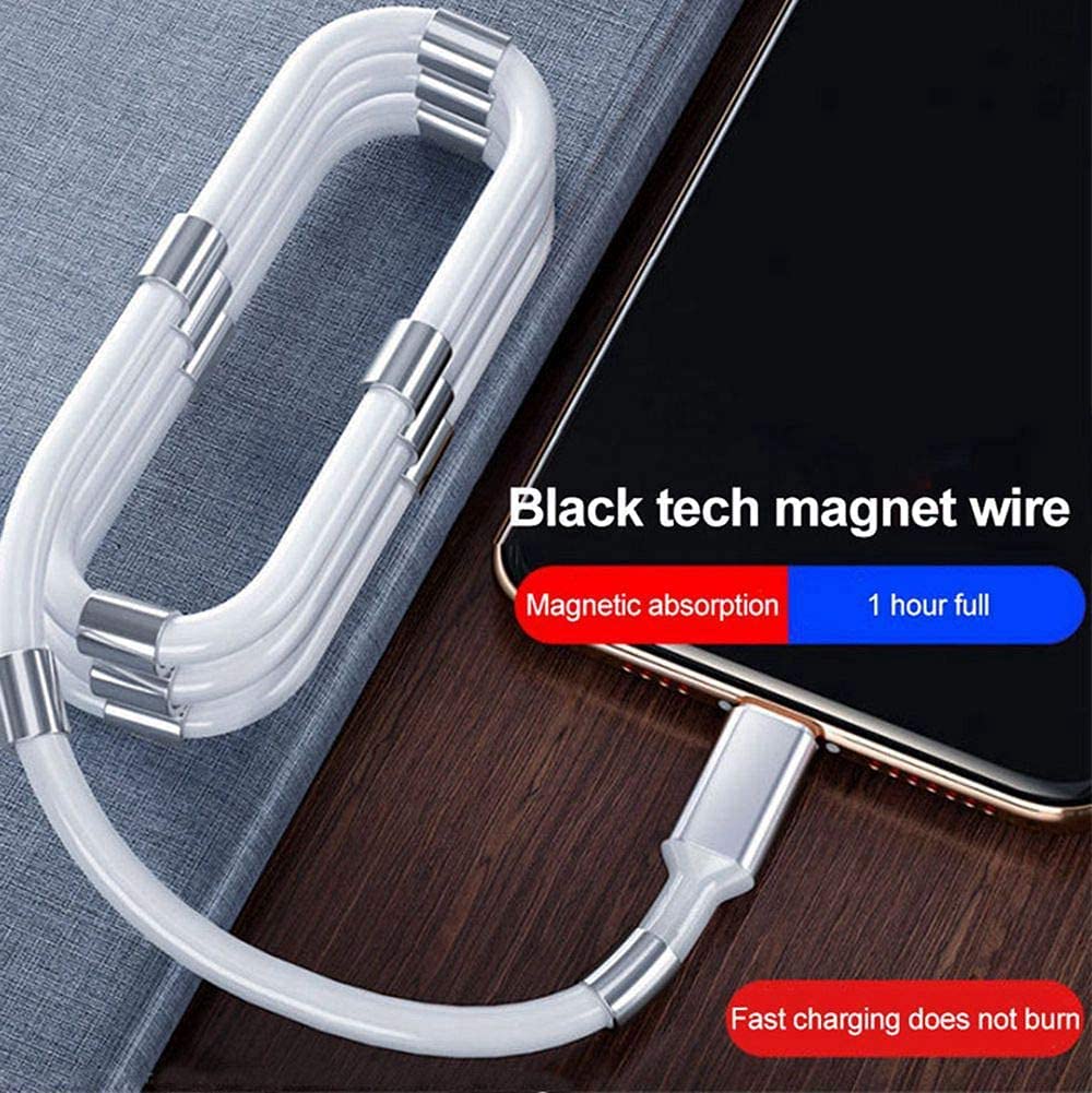 JJKKZVZ 2Pack Upgraded Micro USB 2.0 Magnetic Charging Cable, 3FT Android Charger Cable Data Transfer Cable for All Micro USB Devices