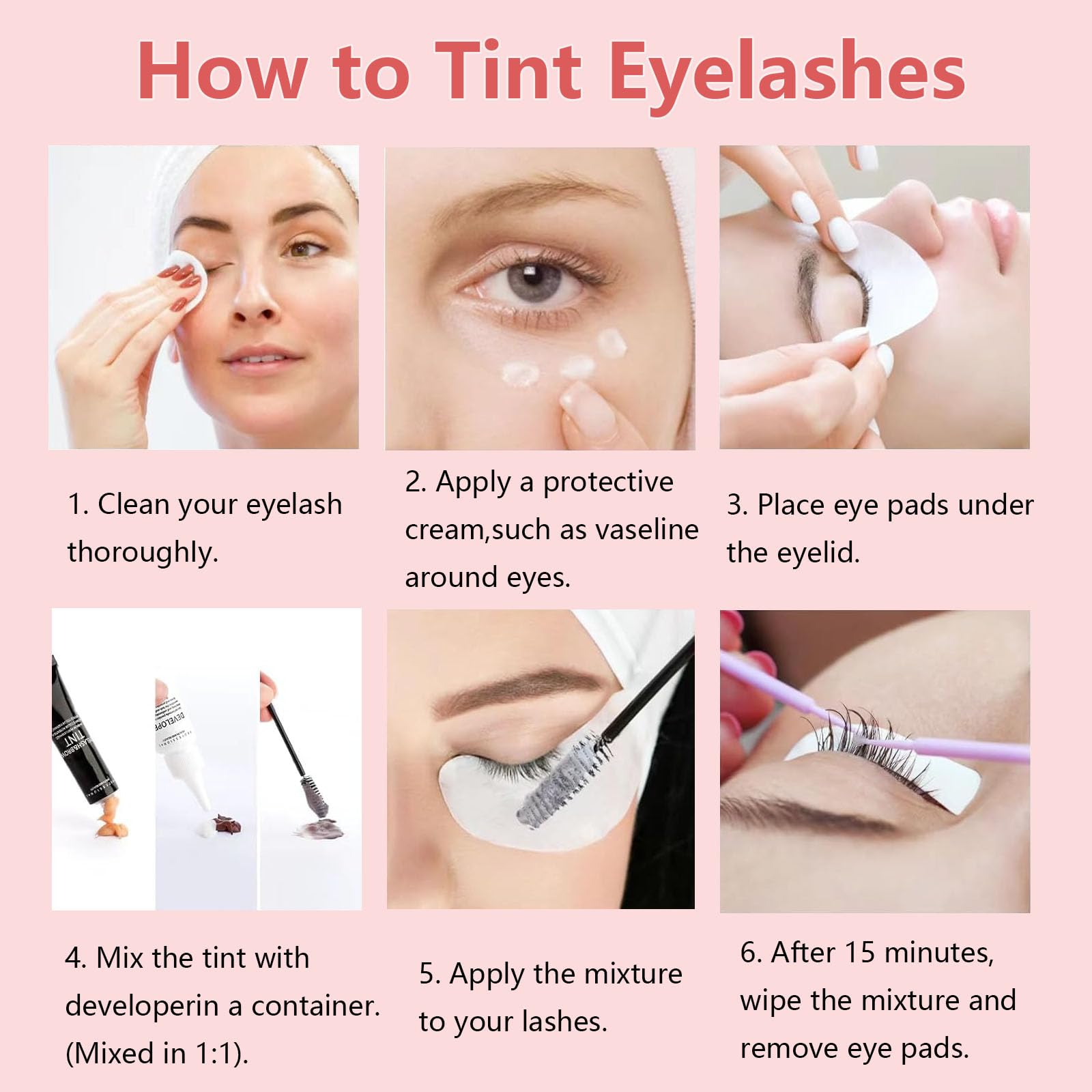 Eyebrow Color Kit, 2 in 1 Eyelash & Eyebrow Color Set-Quick and Thick Coloring Natural Eyebrow Kit Professional DIY at Home Use 10ml (Coffee)