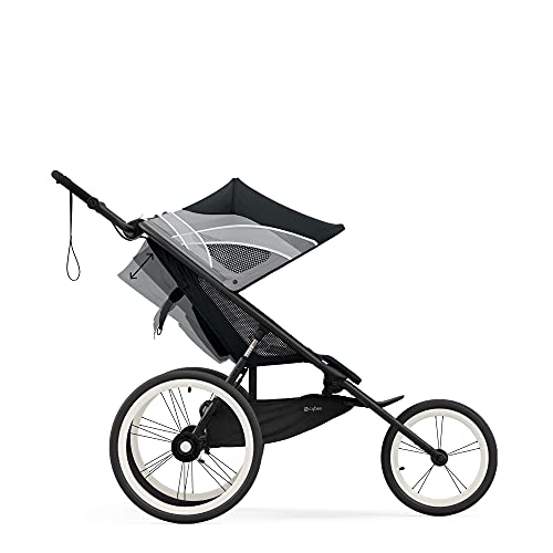 CYBEX AVI Jogging Stroller, Lightweight Aluminum Frame, Compact Fold for Storage, Height-Adjustable Handlebar with One-Handed Steering, Rear-Wheel Suspension & Handbrake, For Infants 9 months+