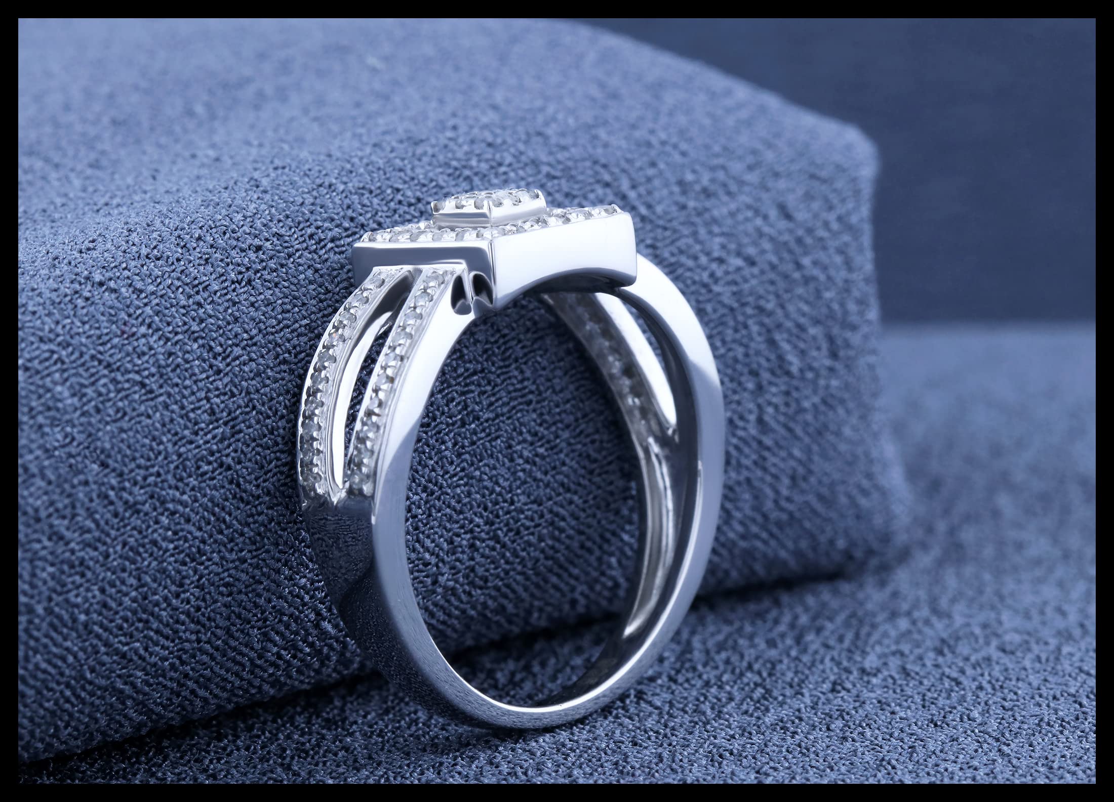 Dazzlingrock Collection 0.25 Carat (ctw) Sterling Silver Round White Diamond Bridal Engagement Ring 1/4 CT, Size 7