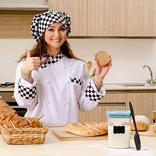 Cygnet Sourdough Starter Jar Kit, 45 Oz DIY Sourdough Starter Jar, Thermometer, Silicone Jar spatula, Chalkboard labels & Marker. - Reusable Sourdough Jar Kit, Plastic Airtight Food Storage Canister