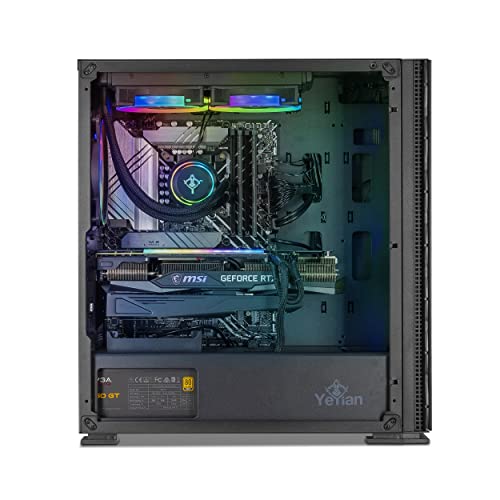 YEYIAN Yari X21 Gaming PC Computer, INTEL 12th Gen Alder Lake i9-12900KF 16-Core 3.2GHz, GeForce RTX 3080 10GB GDDR6X, 2TB NVMe Gen 4 SSD, 2TB 3.5β HDD, 32GB DDR5 4800MHz, 240mm AIO ARGB WiFi 6 BT 5.2