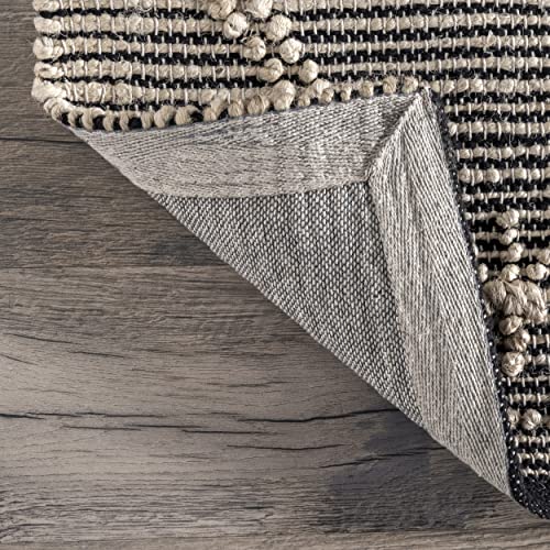 nuLOOM Julianne Handmade High-Low Jute Moroccan Area Rug, 5x8, Beige