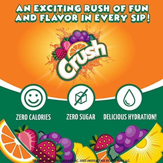 Crush, Summer Variety, Liquid Water Enhancer β New, Better Taste! (4 Bottles, Makes 96 Flavored Water Drinks) β Sugar Free, Zero Calorie