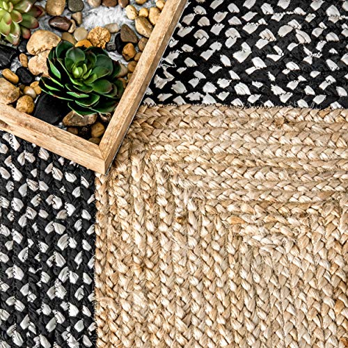 NuLOOM Lesha Natural Fiber Area Rug, 7' 6" x 9' 6", Black