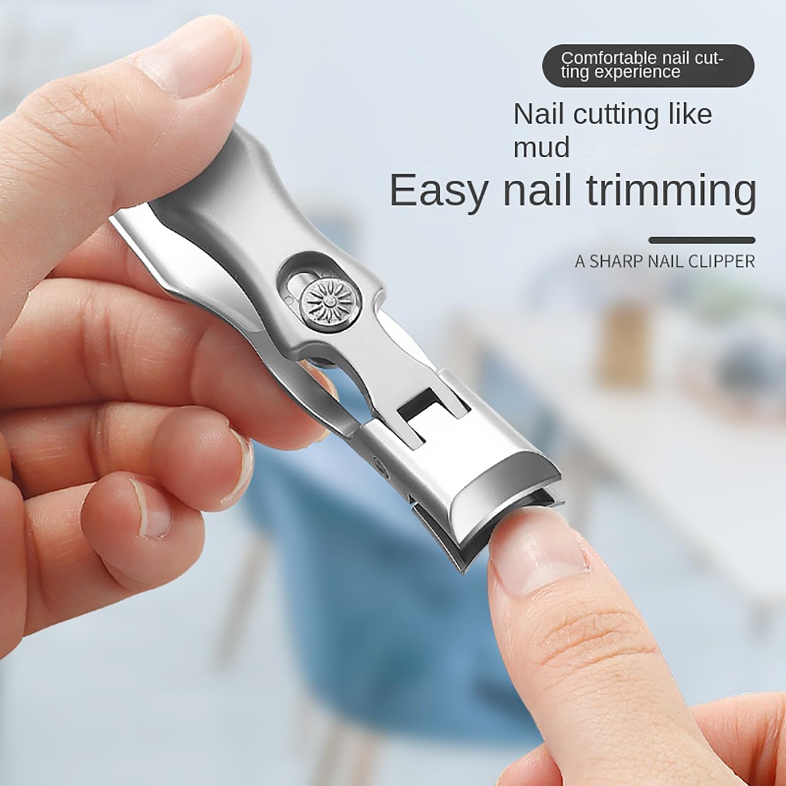 Dotmalls Nail Clipper, Cumuul Nail Clipper, Nail Clipper with Catcher, Ultra Sharp Sturdy Fingernail and Toenail Clipper Cutters (Silver)