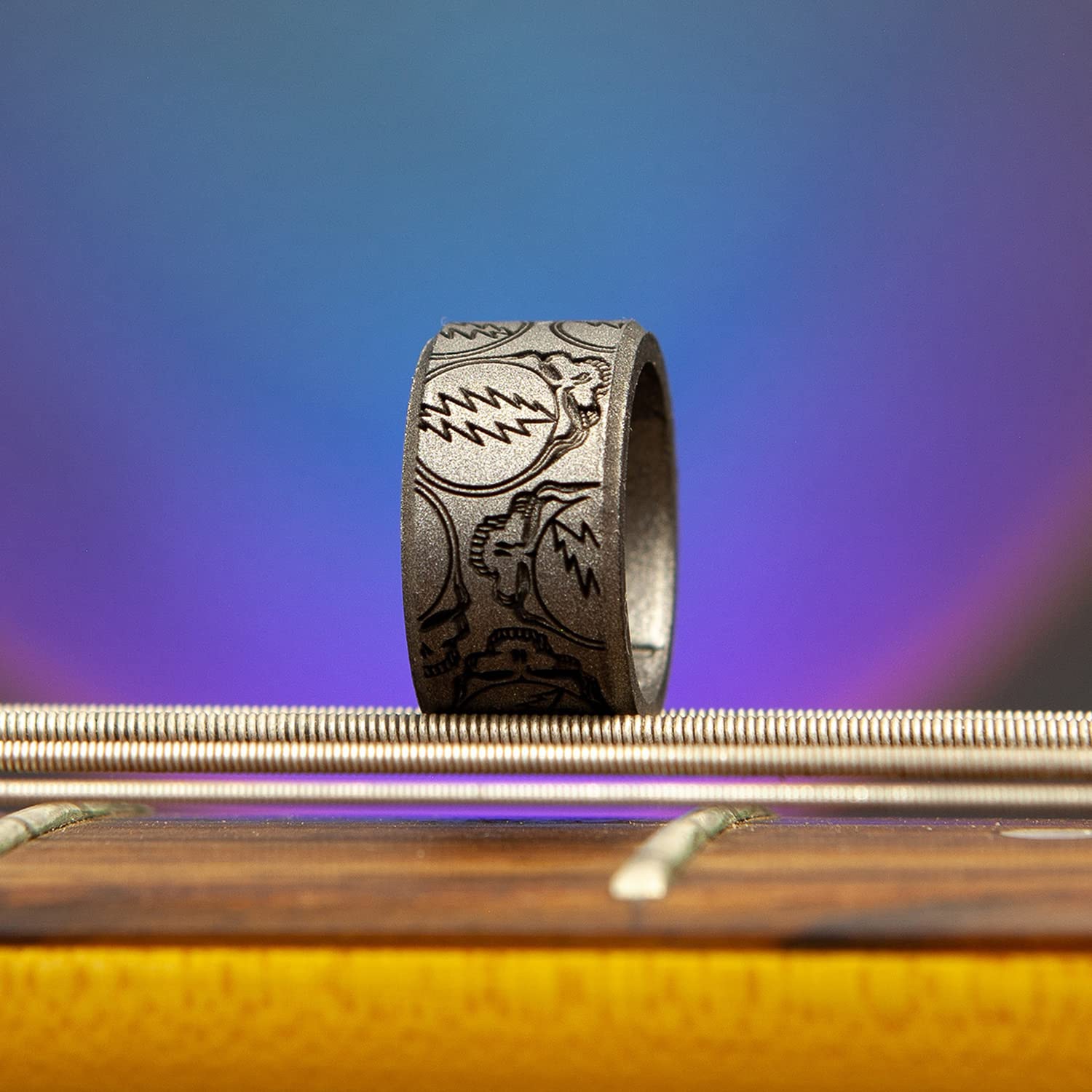 Enso Rings Grateful Dead Marquee Classic Silicone Ring - Heads Will Roll - Platinum -11