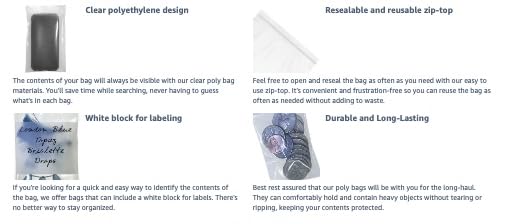 Dazzling Displays Small Plastic Bags - 100 Pack of 2 Mil, 2 x 2 Inch Resealable Self-Locking Jewelry Bags, Ideal Small Bags for Organizing & Storage