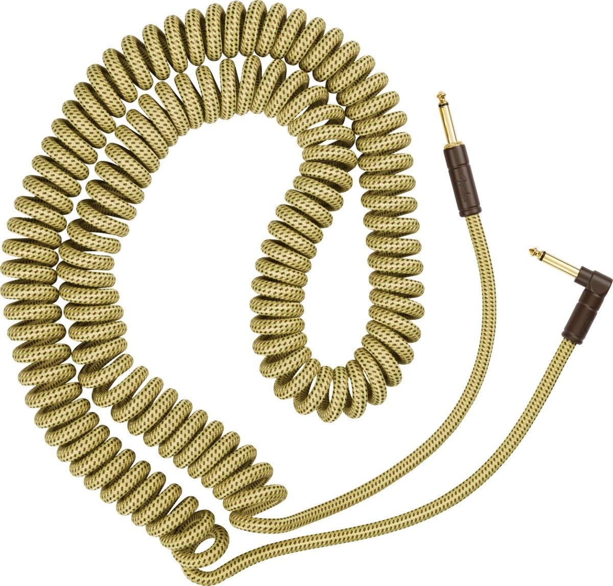 Fender 0990823050 Deluxe Series Coil Guitar Cable - Straight to Right Angle - 30 Foot Tweed