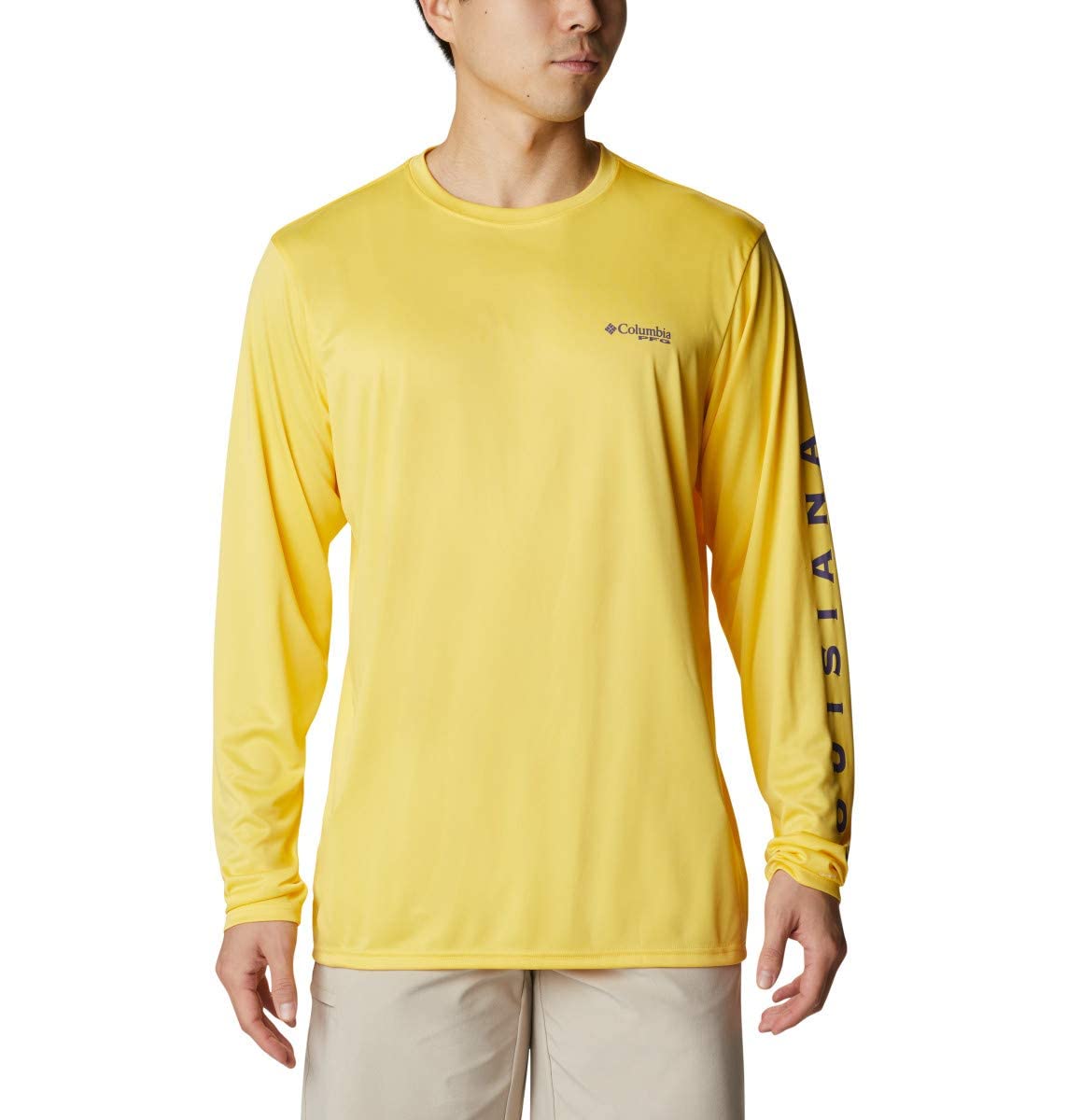 Columbia Men’s PFG Terminal Tackle Destination Long Sleeve, Sun Protection, Carbon/USA, XX-Large