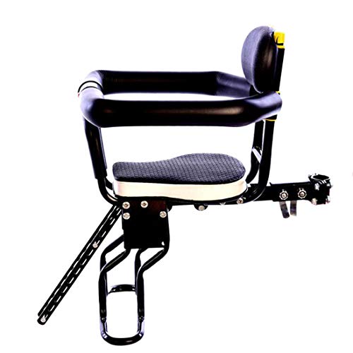 FenglinTech Baby Bike Seat, Front Mounted Child Bike Seat with Back Rest, Foot Pedals and Handrail