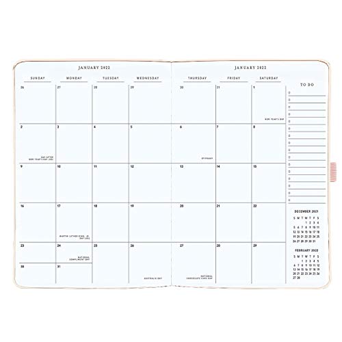 Graphique Designer Planners - 18-Month Dated Calendar - Polka Dot - Vegan Leather Business Monthly Planner with Weekly Agenda & Notes - For School, Work, or Home - Jul 2021-Dec 2022 (8" x 10")