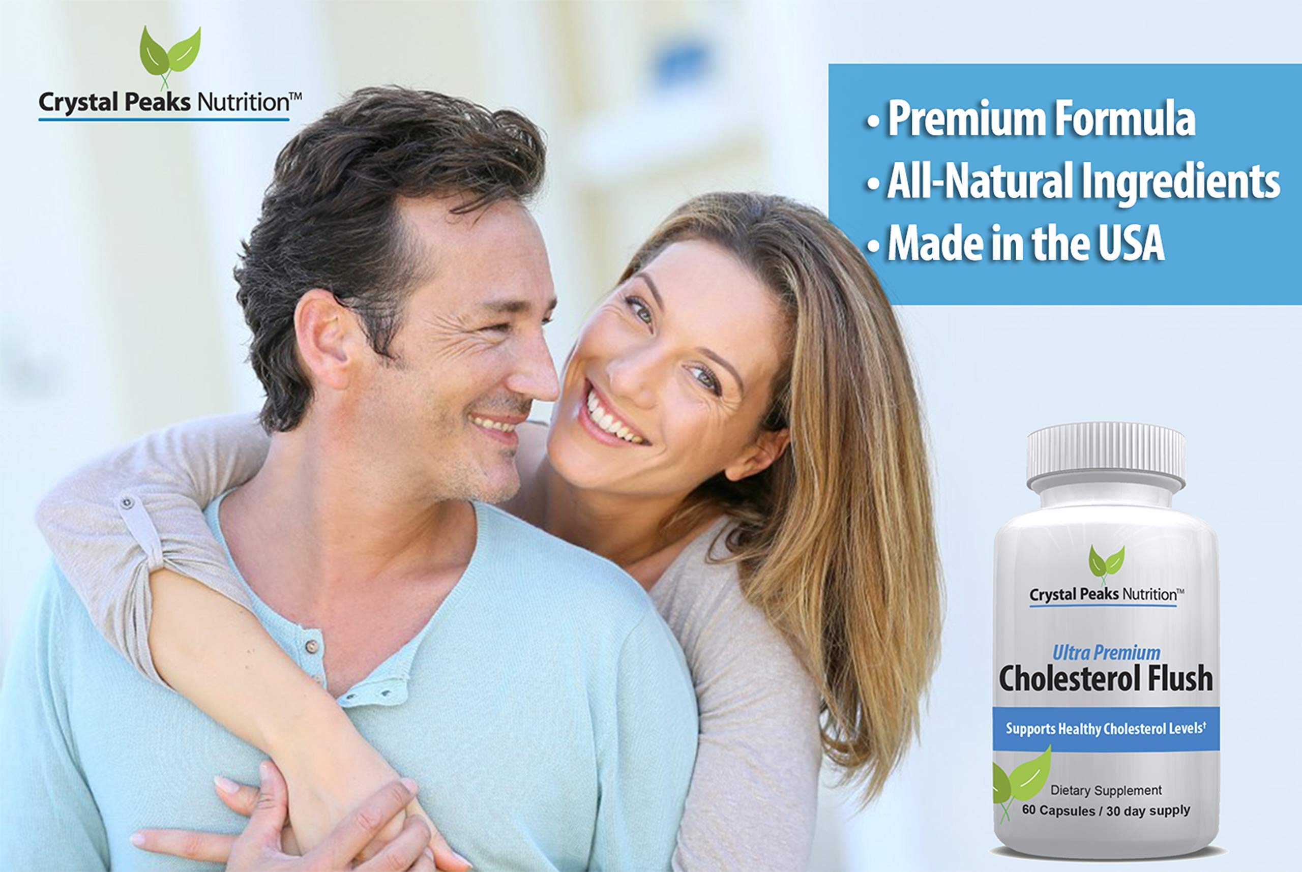 CRYSTAL PEAKS NUTRITION Cholesterol Supplement - All-Natural Ingredients to Support Normal HDL and LDL Colesterol Levels. Supports Optimal Circulation. 60 Capsules