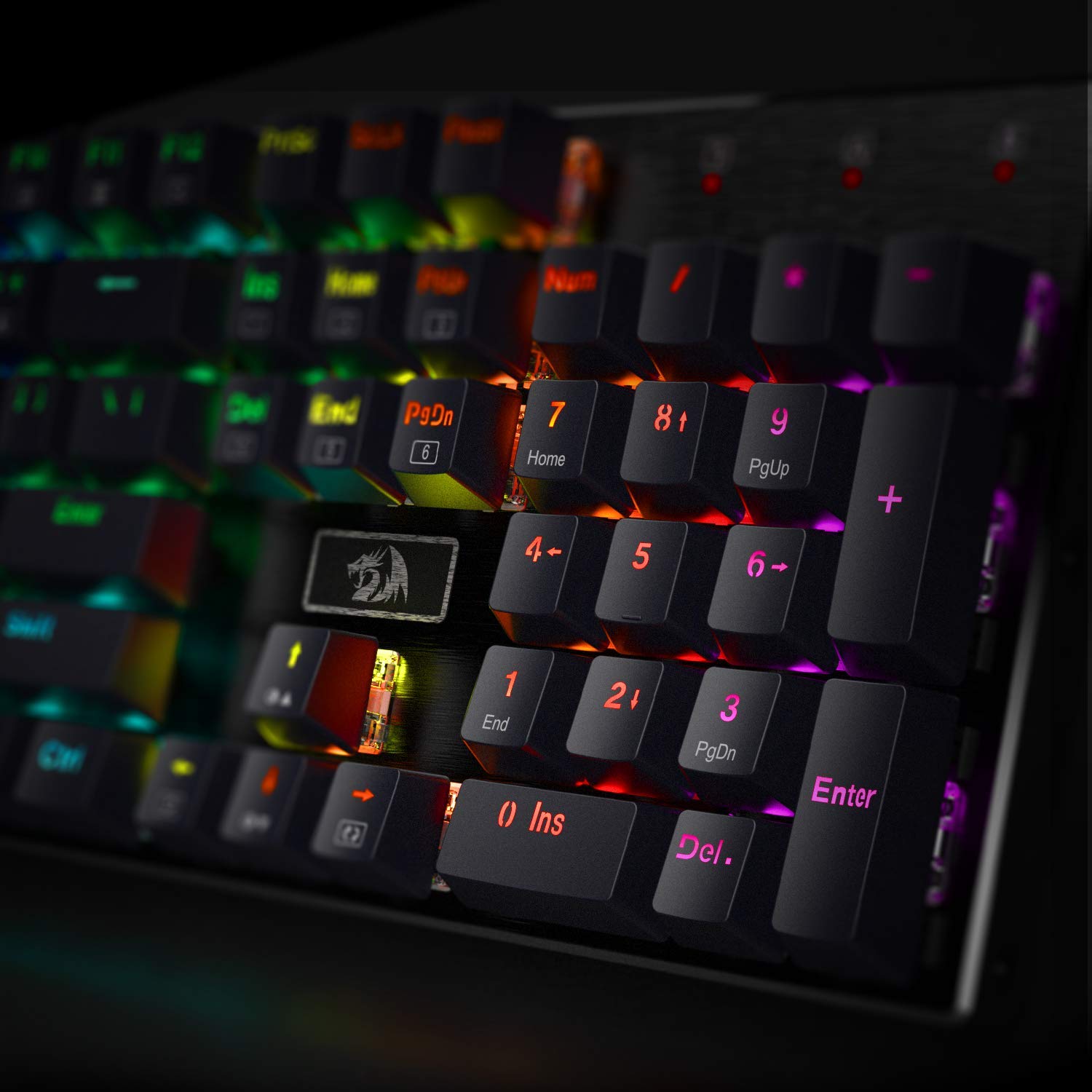 CYOIDAI K556 RGB LED Backlit Wired Mechanical Gaming Keyboard, Aluminum Base, 104 Standard Keys (Renewed)