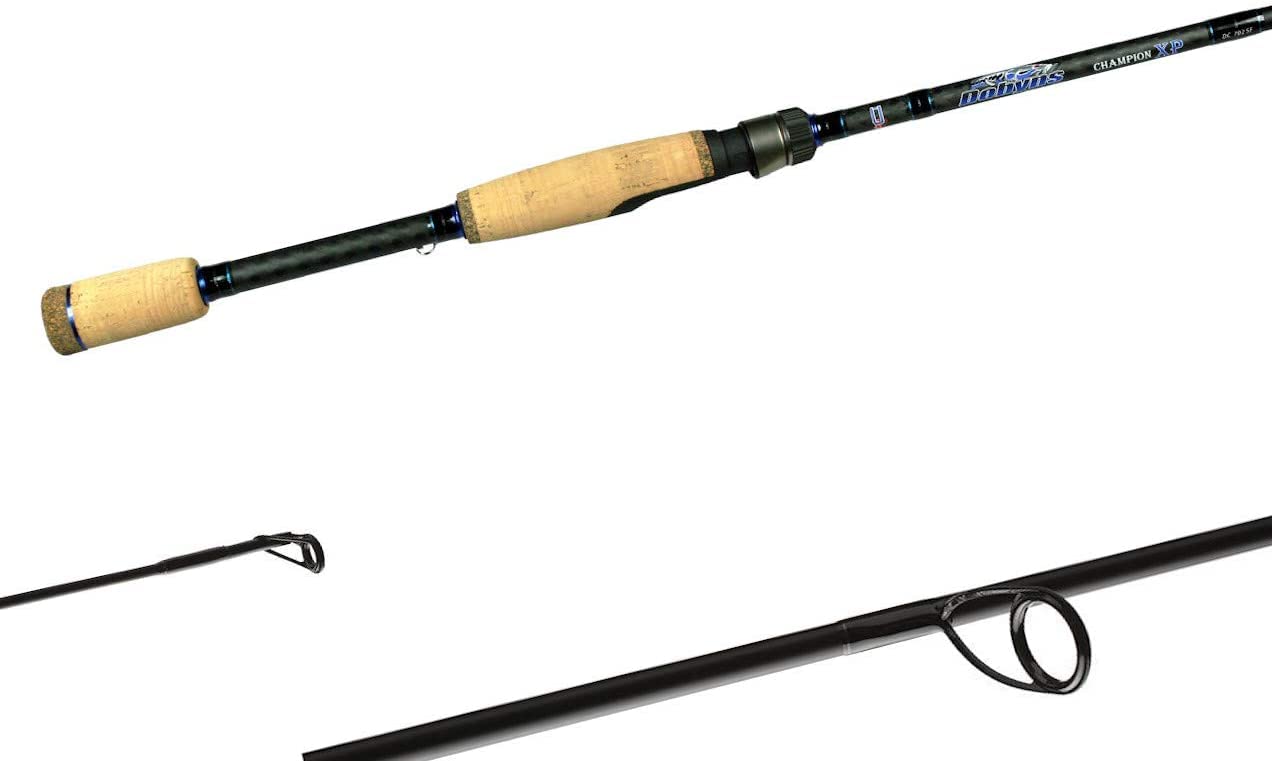 Dobyns Rods Champ XP Series 7’4” Casting Bass Fishing Rod DC744CFH HVY XFA Modulus Graphite Blank/Fuji Reel Seat/Baitcasting/Line 10-20lb Lure ¼ -1oz