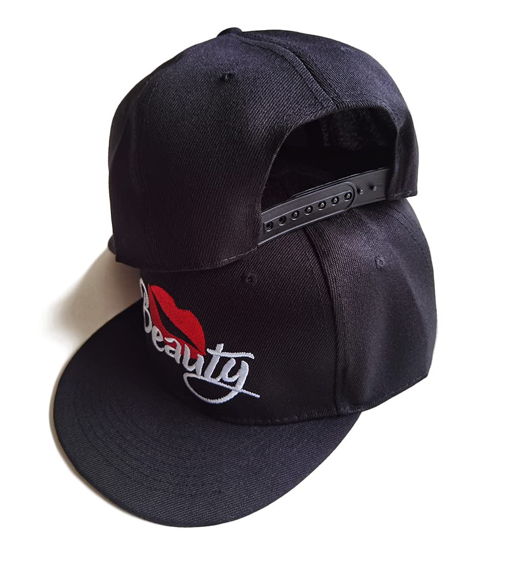 Double Fashion Couple Snapbacks Matching Beauty&Beast Snapbacks Baseball Cap Flatbill Hip Hop Hats Adjustable (Lip&Paw-2), One Size