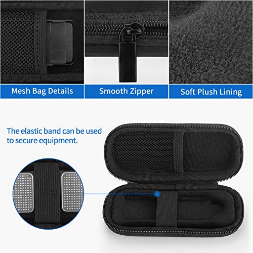 YINKE Case for AliveCor Kardia Mobile Heart Monitor EKG/Wireless 6-Lead EKG, Travel Case Protective Cover Storage Bag (Black)