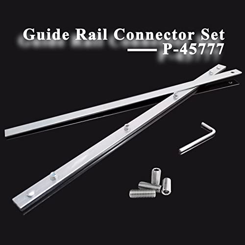 Guide Rail Connector Set P-45777 for Makita Track Saw Long Cuts, Also Compatible with Festool, Fit for DeWalt, Fit in Integrated Guide Rail T-Slots for Secure Cutting, 2 PCS, Sliver