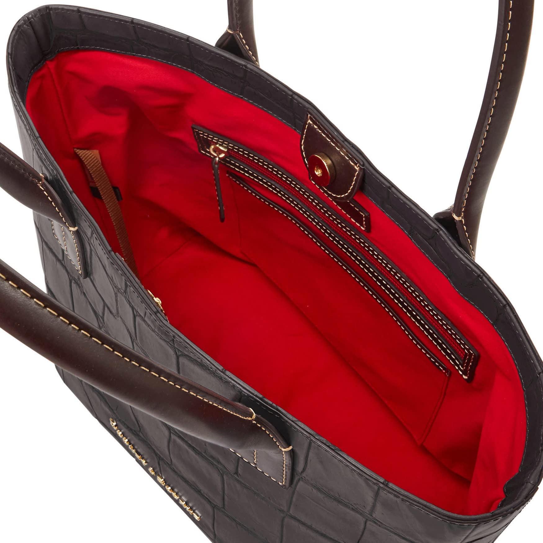 Dooney & Bourke Handbag, Denison Small Russel Tote - Smoke Brown Tmoro