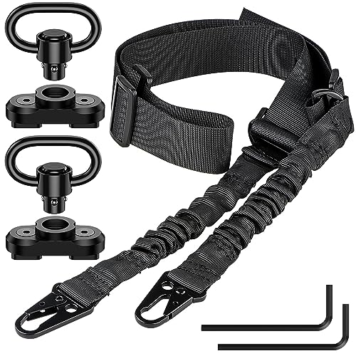 CVLIFE Rifle Sling Two-point Sling Adjustable Length Gun Sling for Rifle with 2 Pack 1.25β Sling Swivel for M-rail